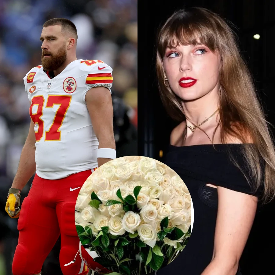 Travis Kelce ‘sends Taylor Swift $8k gifts that define her’ after Grammys including ‘300 roses ...