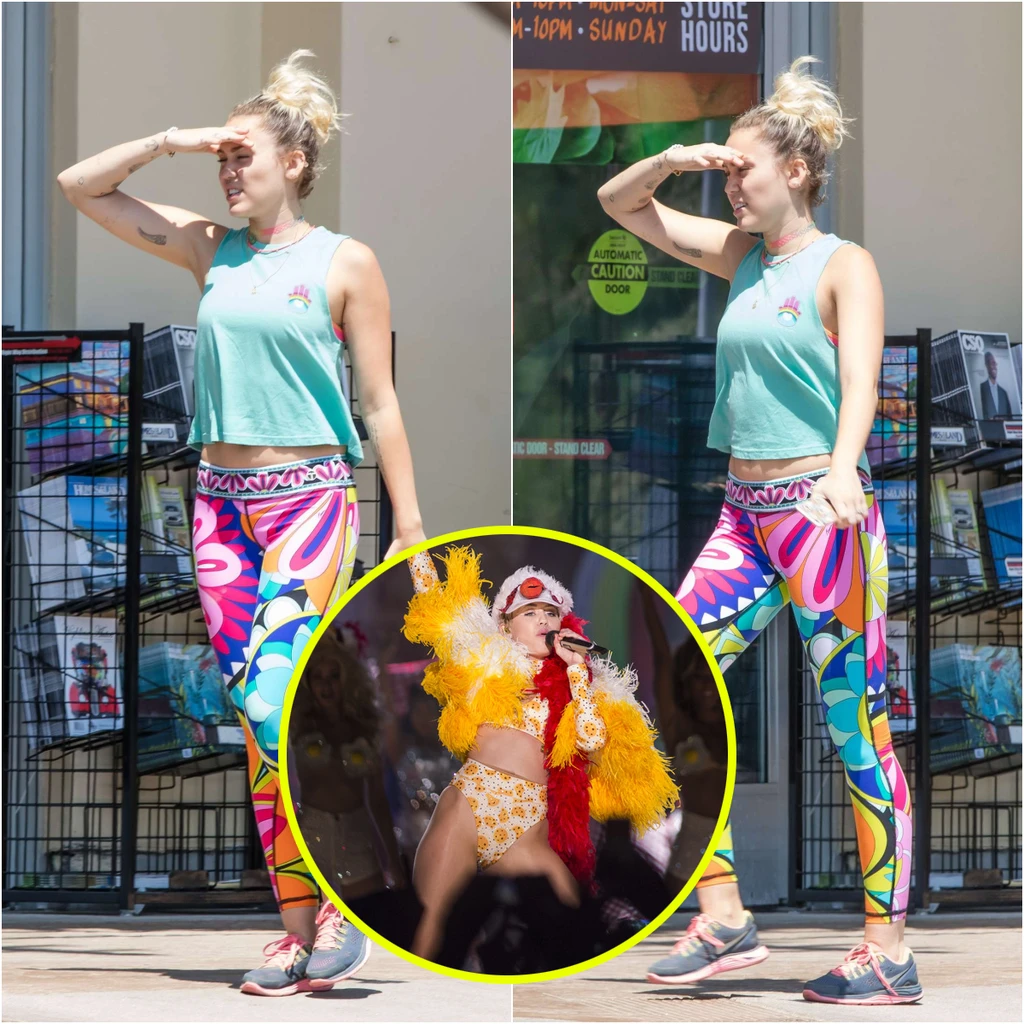 Miley Cyrus Embraces a Kaleidoscope of Color in Calabasas with her ...