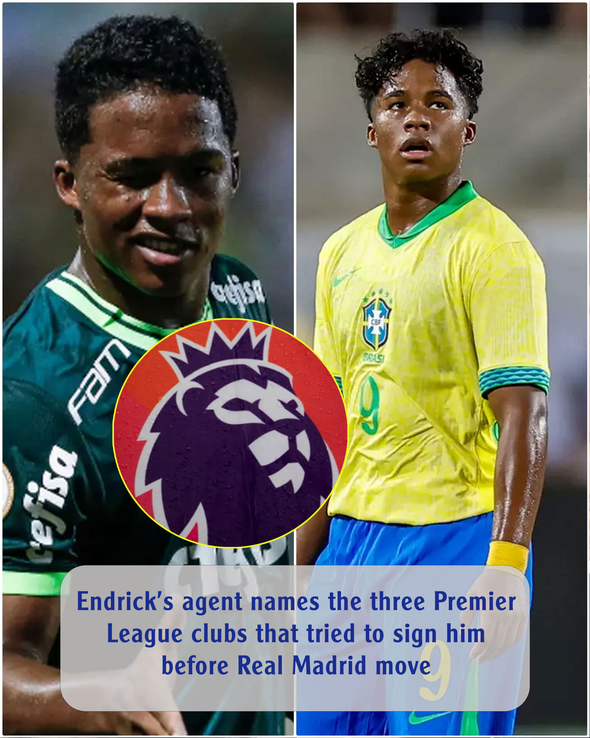 Endrick's agent names the three Premier League clubs that tried to sign ...