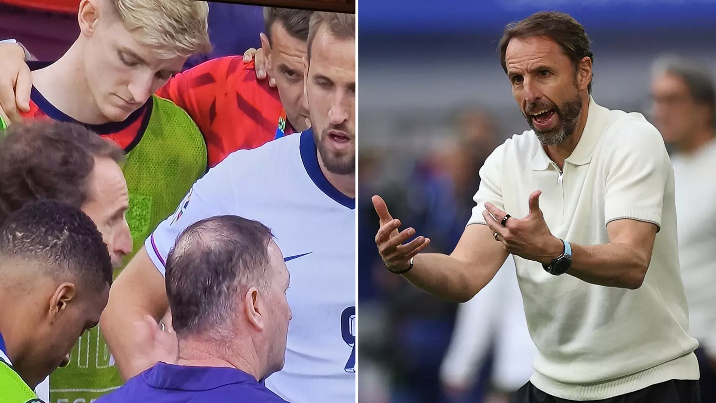 Anthony Gordon's reaction to Gareth Southgate's team talk during extra ...