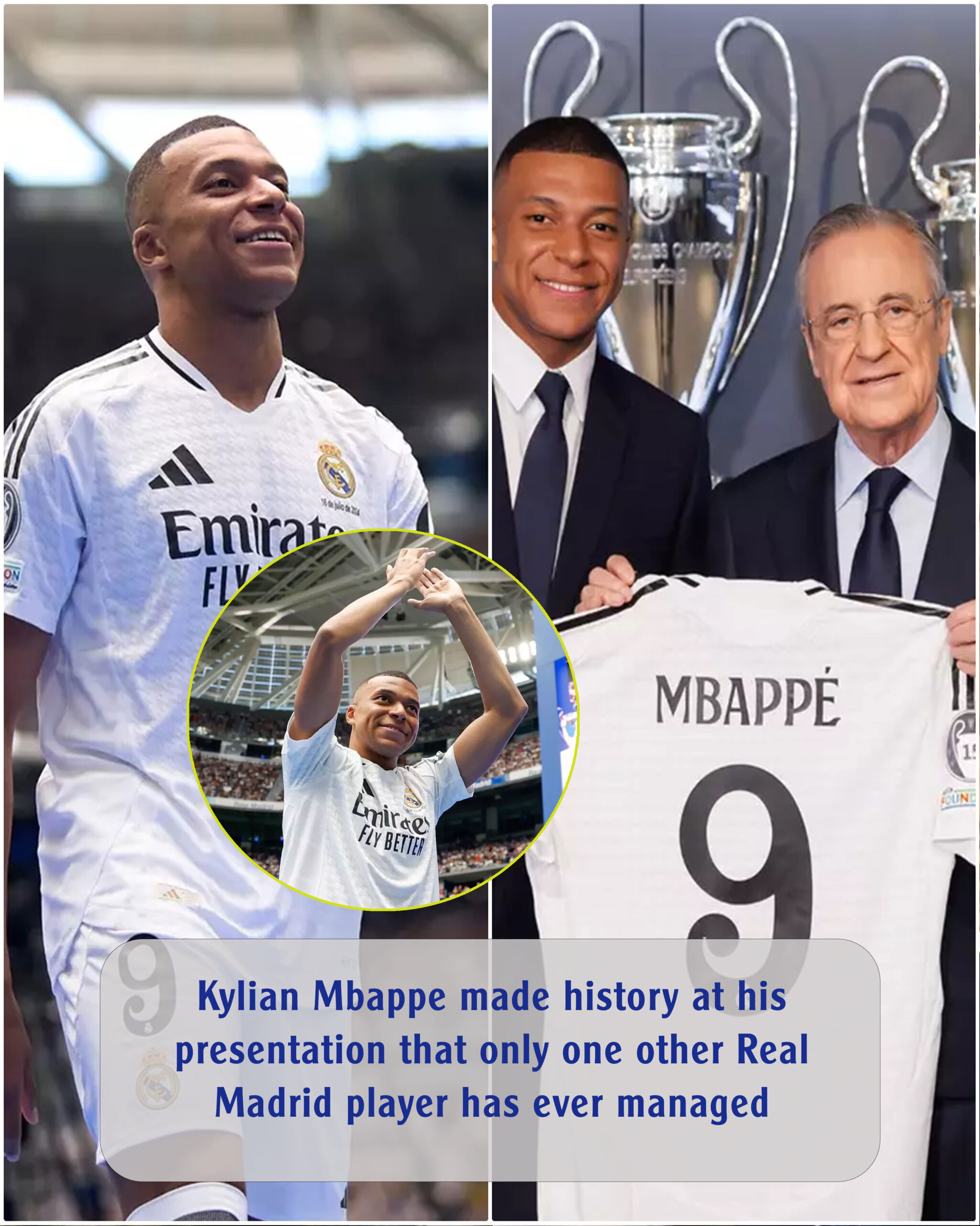 Kylian Mbappe made history at his presentation that only one other Real ...