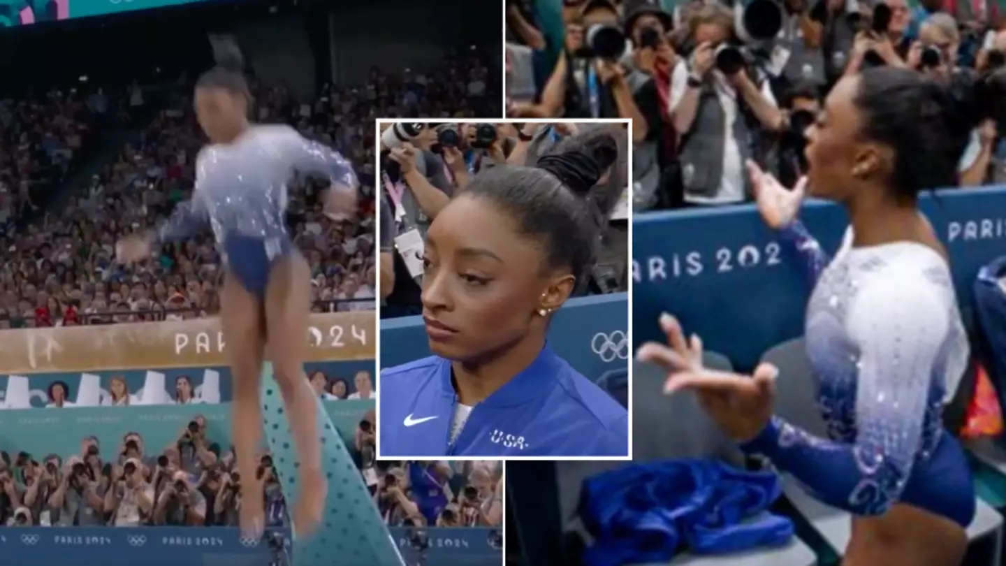 Simone Biles loses her temper and complains about crowd after fall ...