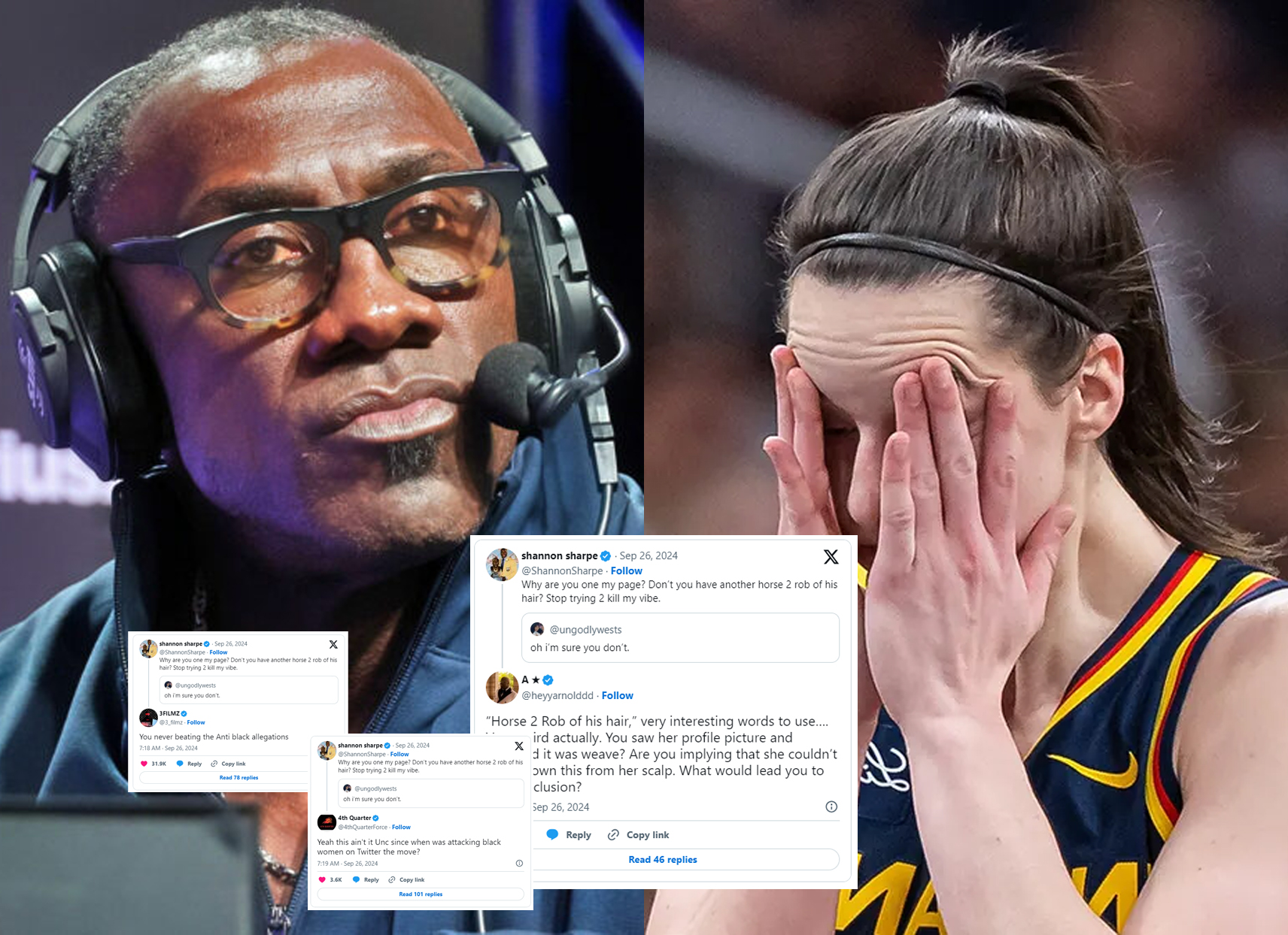 Shannon Sharpe Destroyed On Social Media For Insulting A Black Woman In Defense Of Caitlin Clark ...