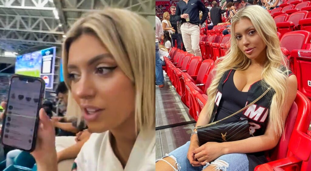 VIDEO: Jaw-Dropping Blonde Dolphins Fan Who Exposed Titans QB Mason ...