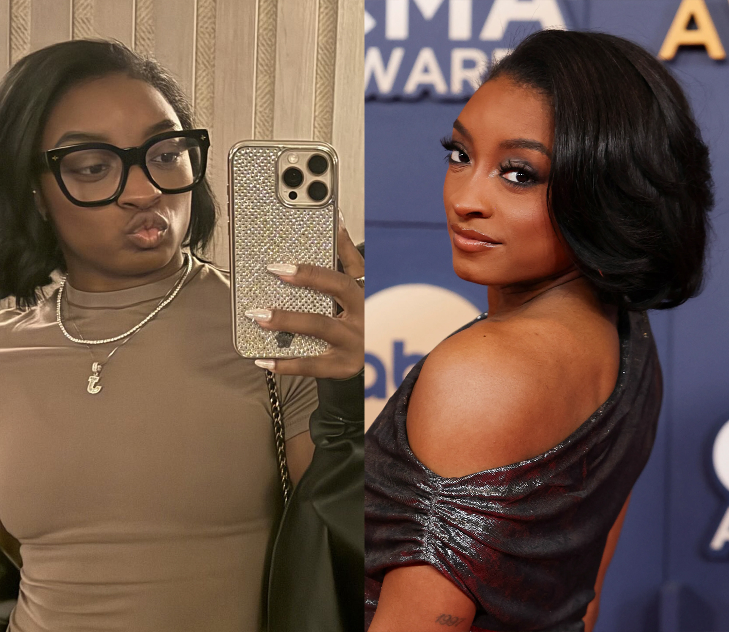 Simone Biles debuts short bob at 2024 CMAs months after clapping back ...