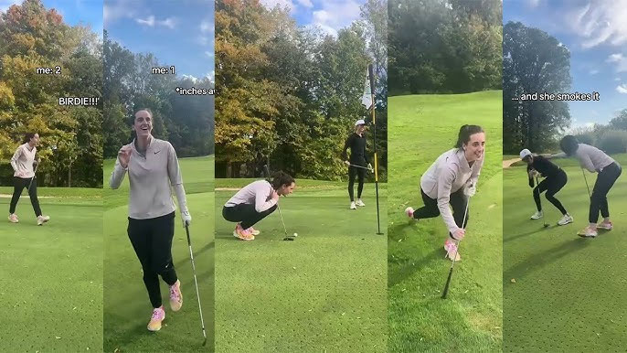 VIDEO: Caitlin Clark has a complete breakdown on the golf course after ...